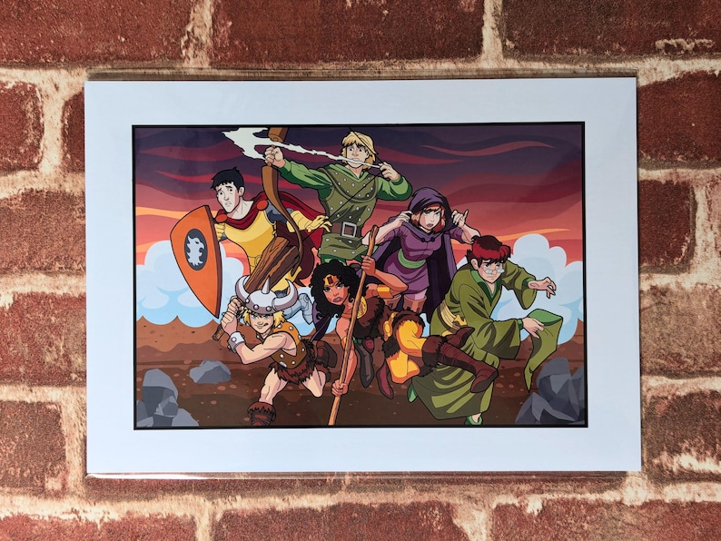 Dungeons and Dragons Poster, Dnd Cartoon Party, A4 - Etsy