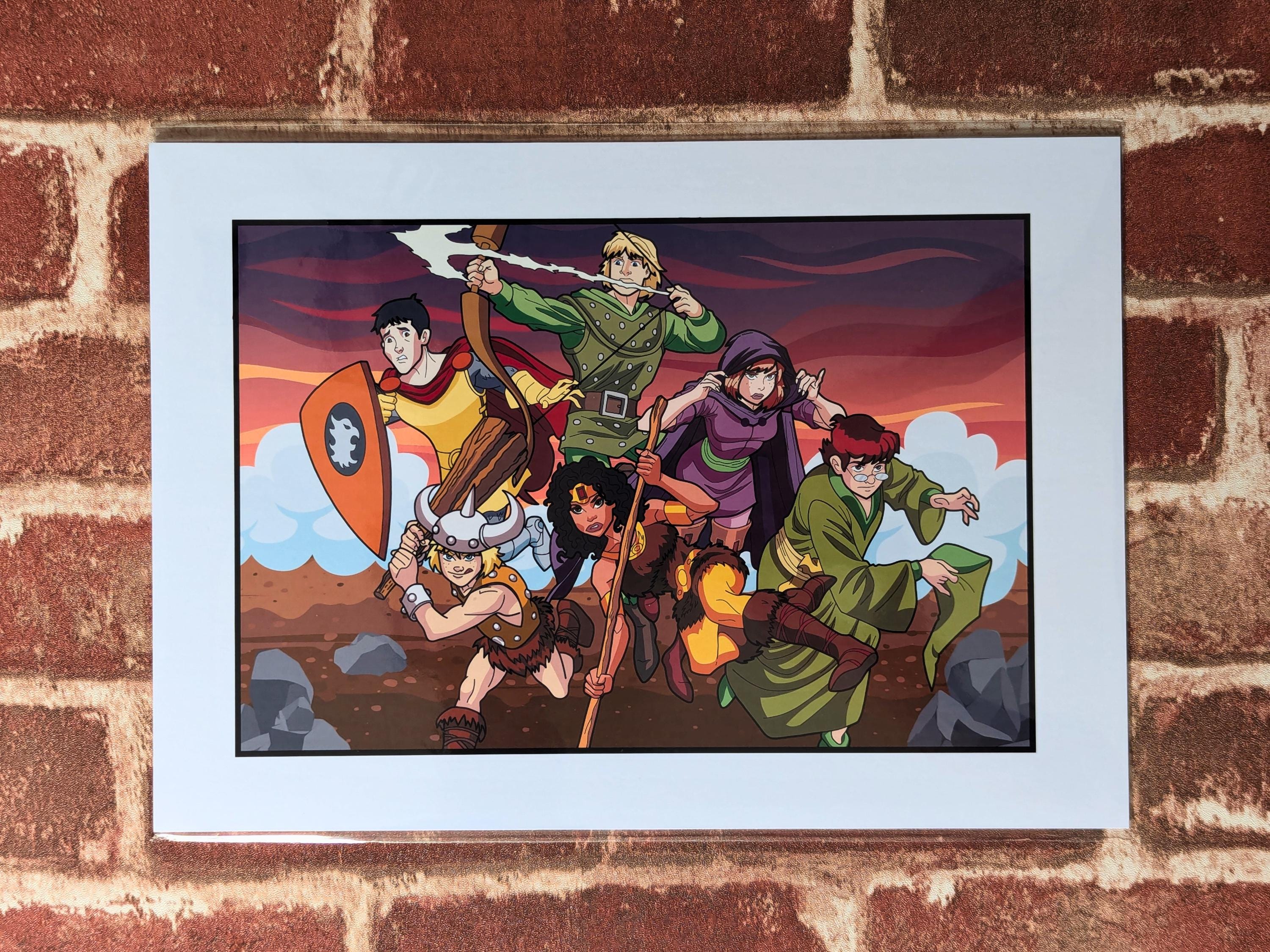 Dungeons and Dragons Poster, Dnd Cartoon Party, A4 - Etsy