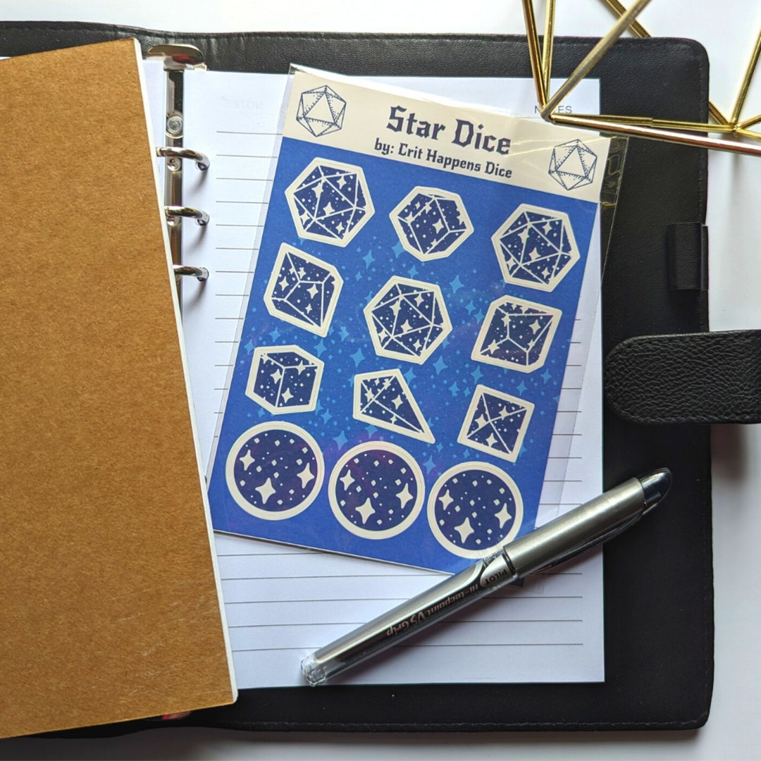 Star Dice Sticker Sheet: RPG Stickers for Bujo, Planner, Scrapbook - Etsy