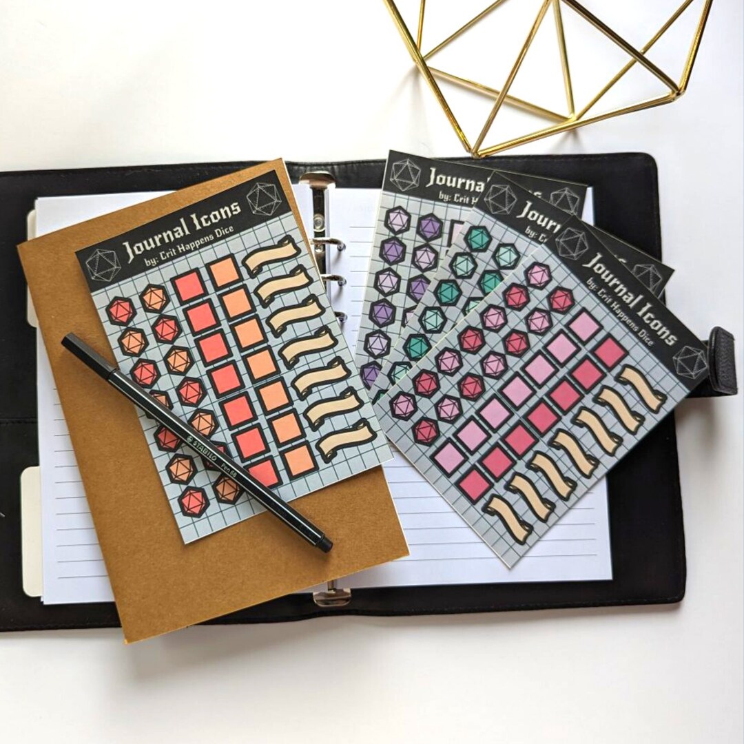 Pastel Dnd Journal Stickers: RPG Stickers for Planners and Journals - Etsy