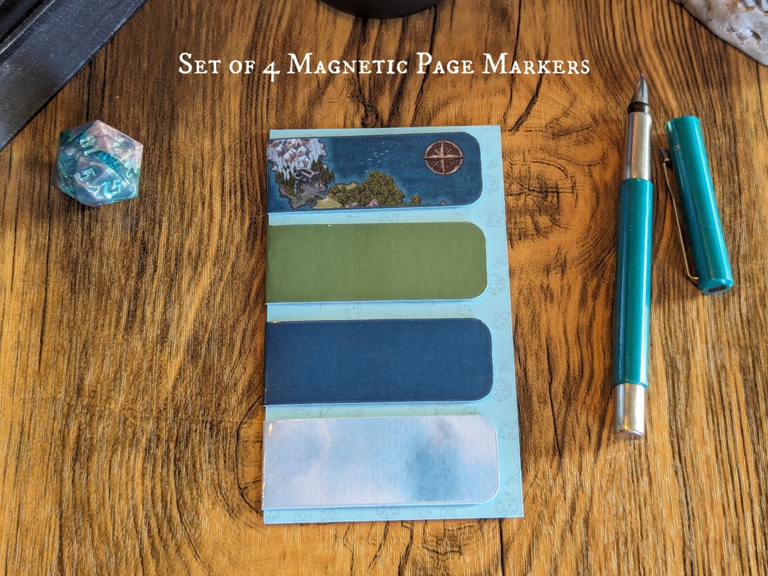 Magnetic Page Markers Set, TTRPG Themed Bookmarks - Etsy
