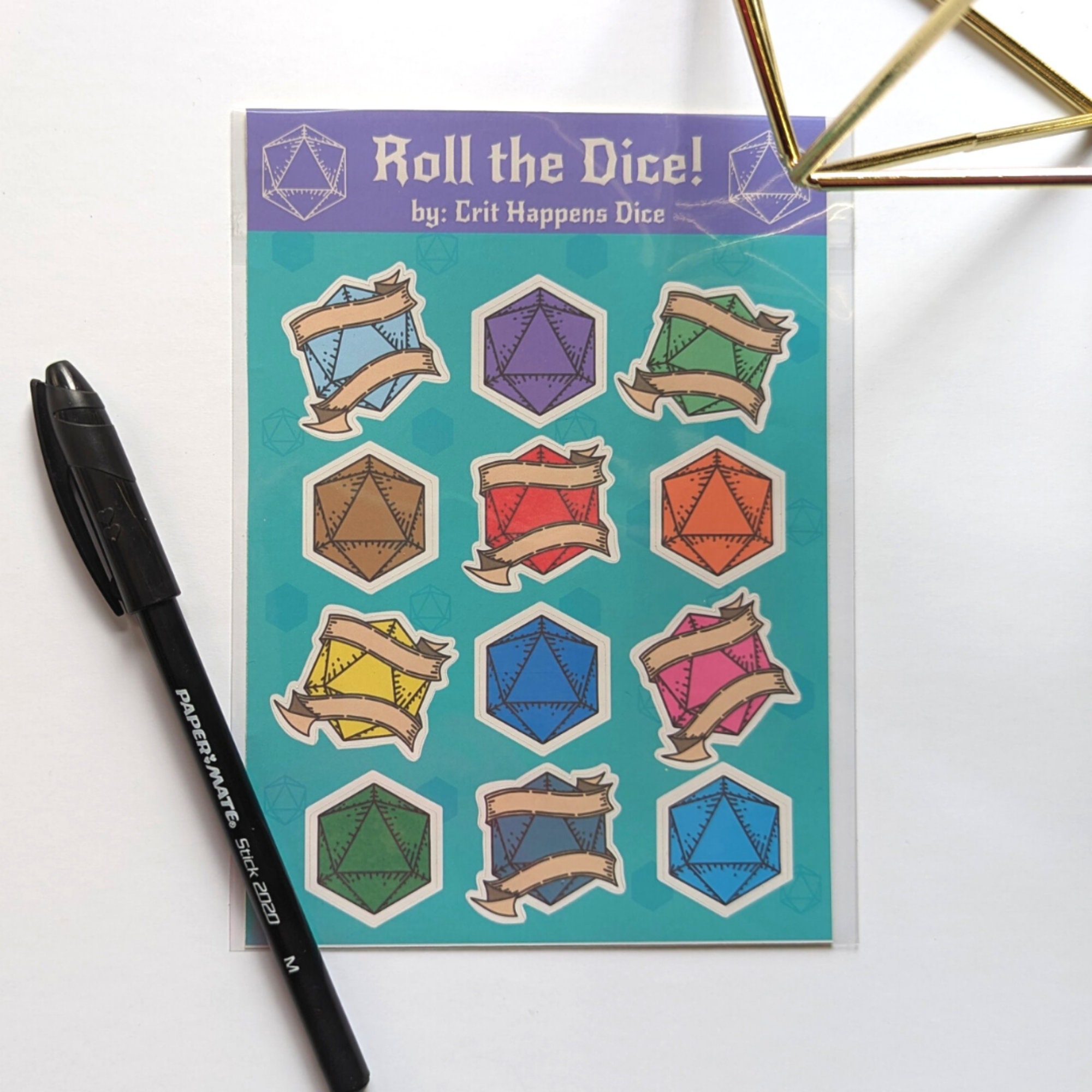 Dice Sticker Sheet: RPG Stickers for Planner, Bujo, Scrapbook - Etsy