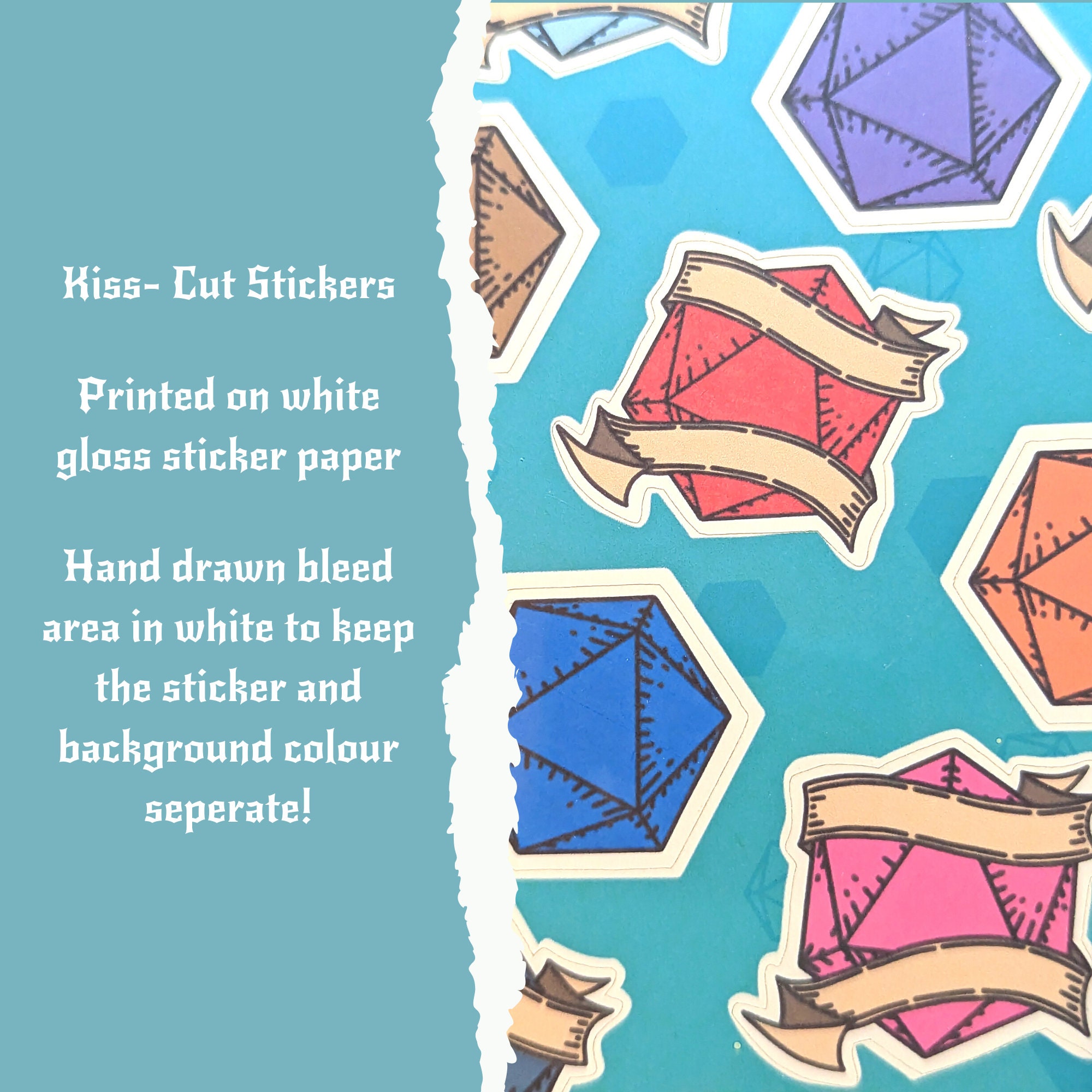 Dice Sticker Sheet: RPG Stickers for Planner, Bujo, Scrapbook - Etsy
