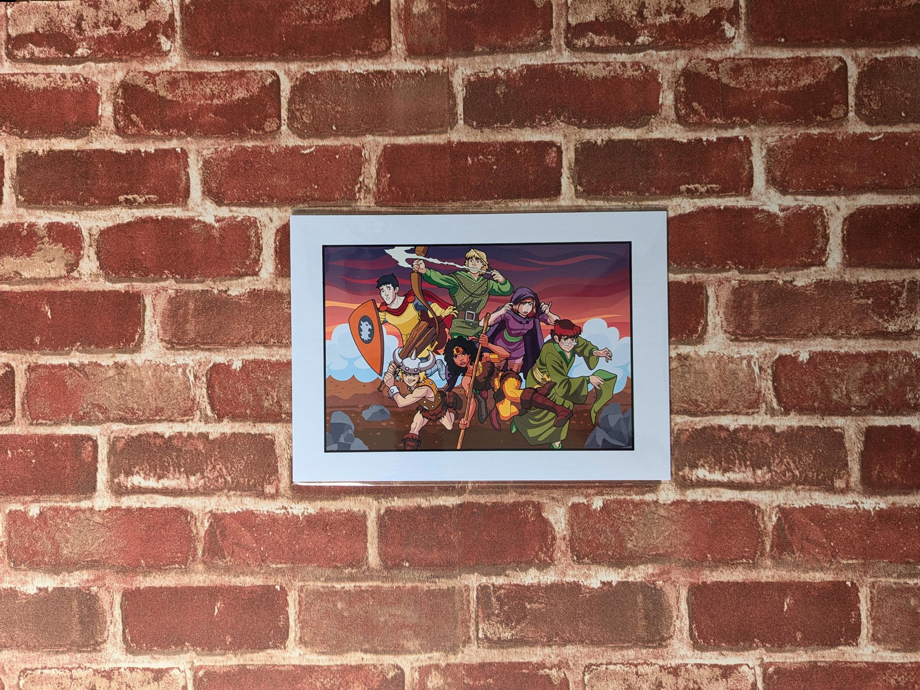 Dungeons and Dragons Poster, Dnd Cartoon Party, A4 - Etsy