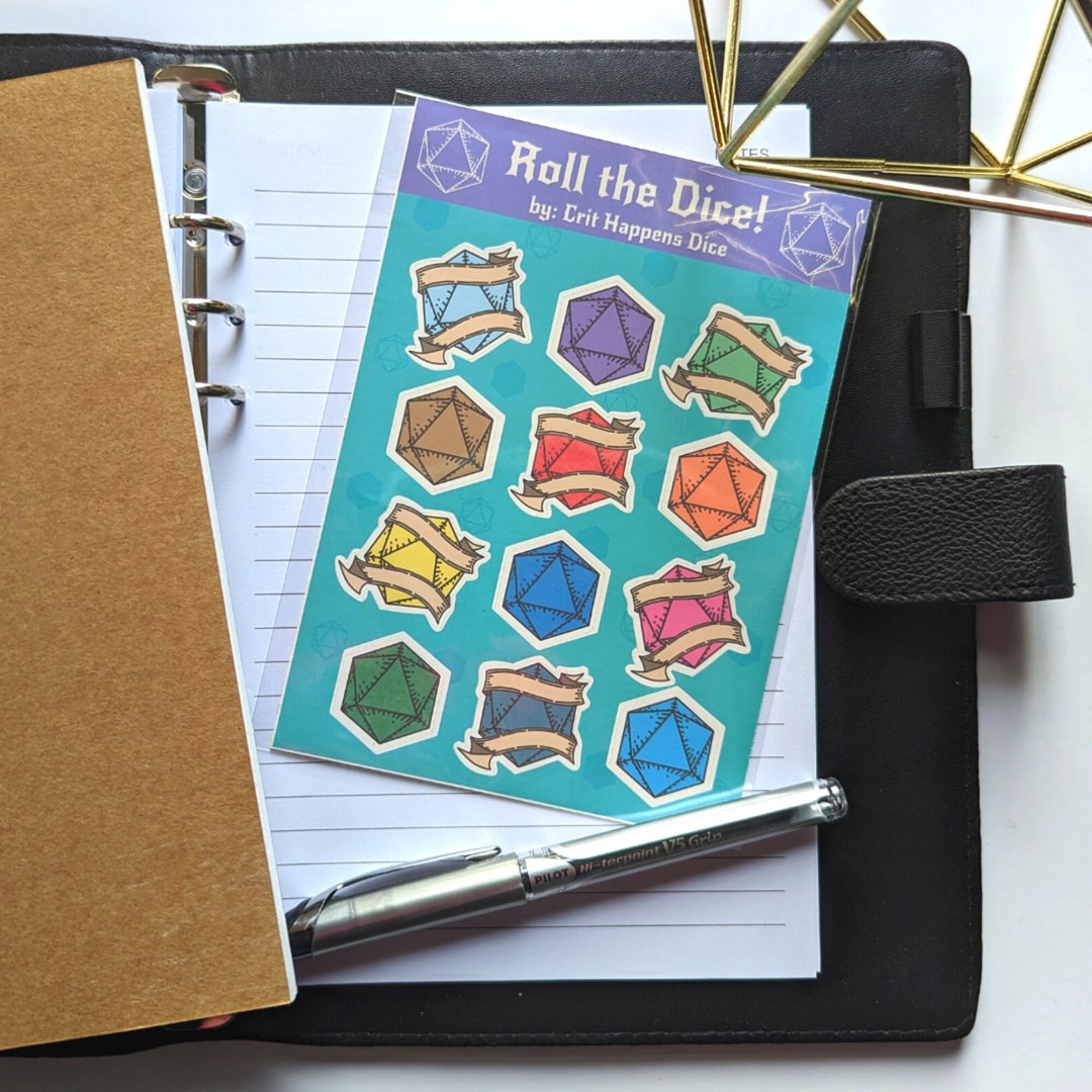 Dice Sticker Sheet: RPG Stickers for Planner, Bujo, Scrapbook - Etsy