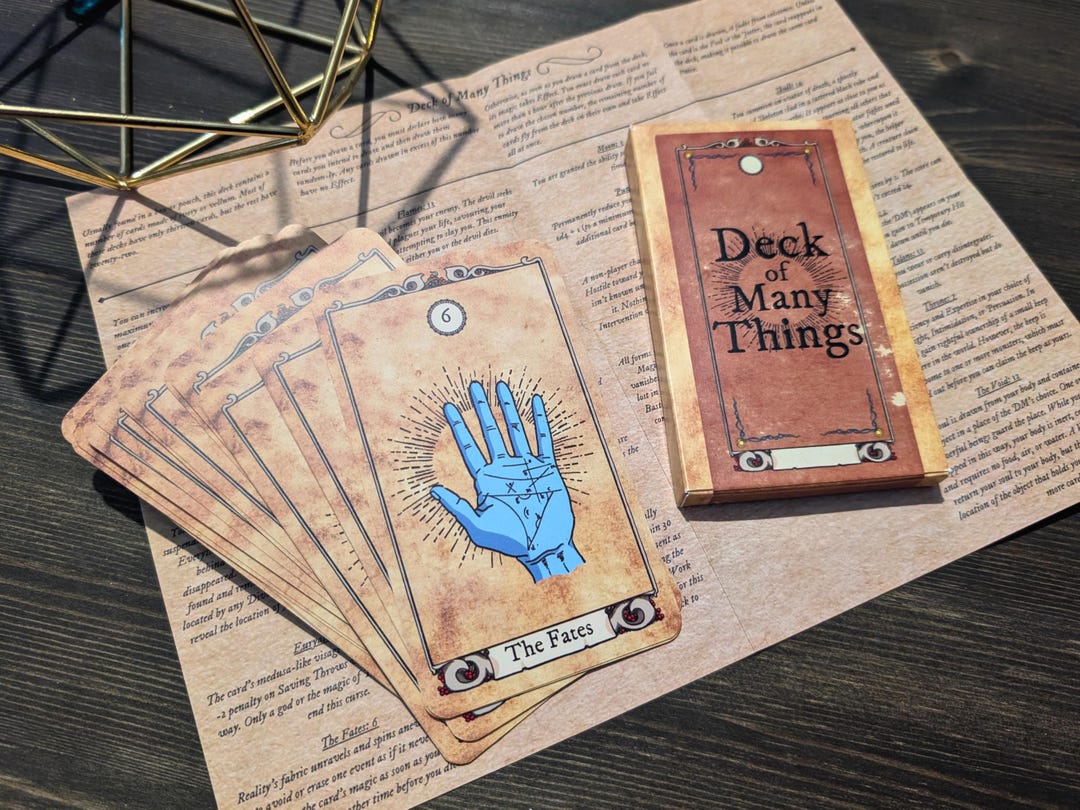 Deck of Many Things, Dungeons and Dragons Game Prop - Etsy