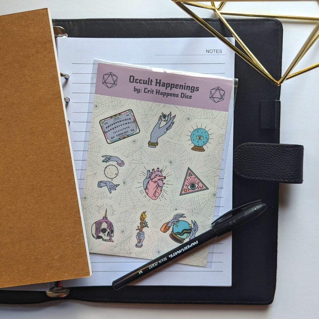 Occult Sticker Sheet Pastel Witchcraft Decal Bujo Scrapbook Stickers ...