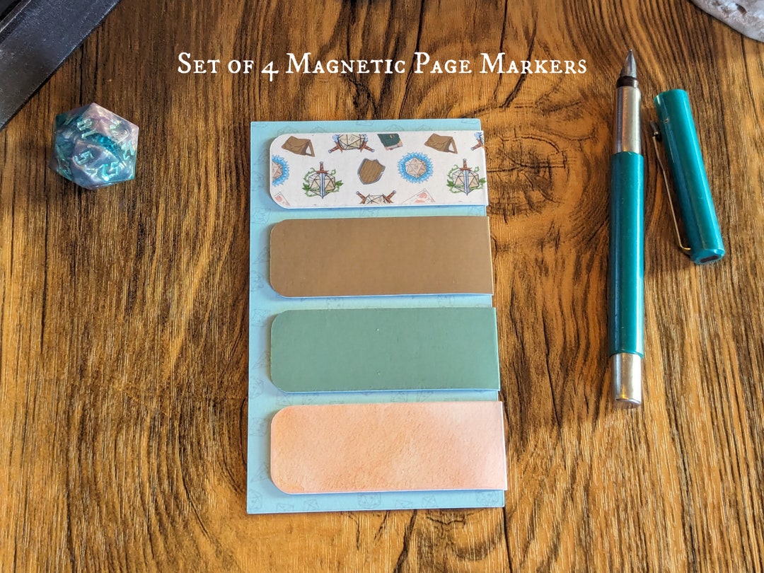 Magnetic Page Markers Set, TTRPG Themed Bookmarks - Etsy