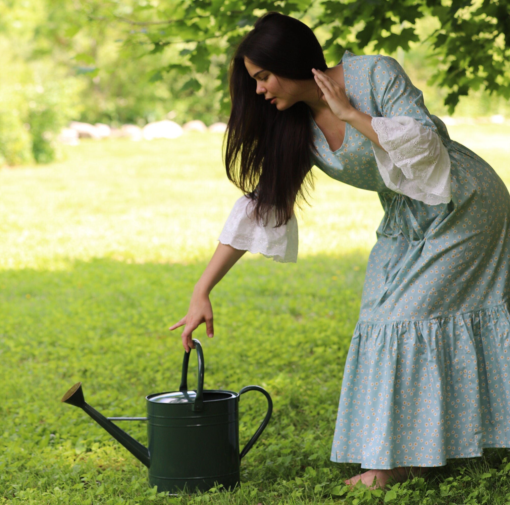 Prairie Dress Cotton Lace Ruffles Calico Theprairiedress Pullover V ...