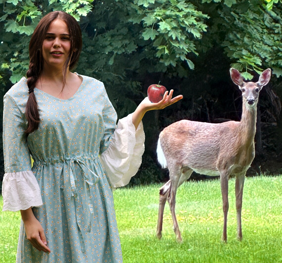 Prairie Dress Cotton Lace Ruffles Calico Theprairiedress Pullover V ...