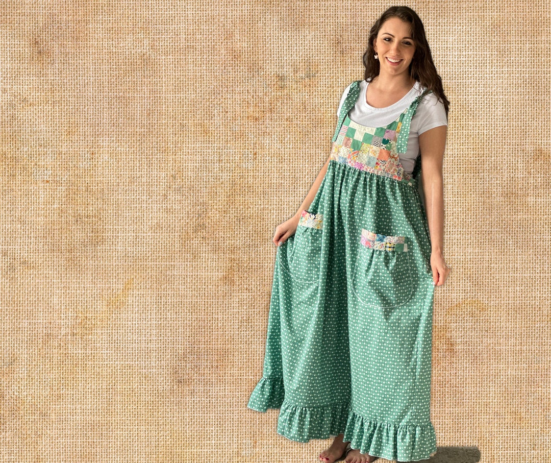 Prairie Core Dress Cotton Fabric 1930's Patchwork Design Prairie ...