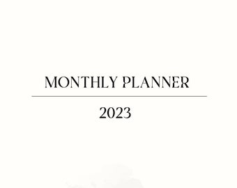 Printable Digital Monthly Calendar Planner 2023 Flowers of the Month ...