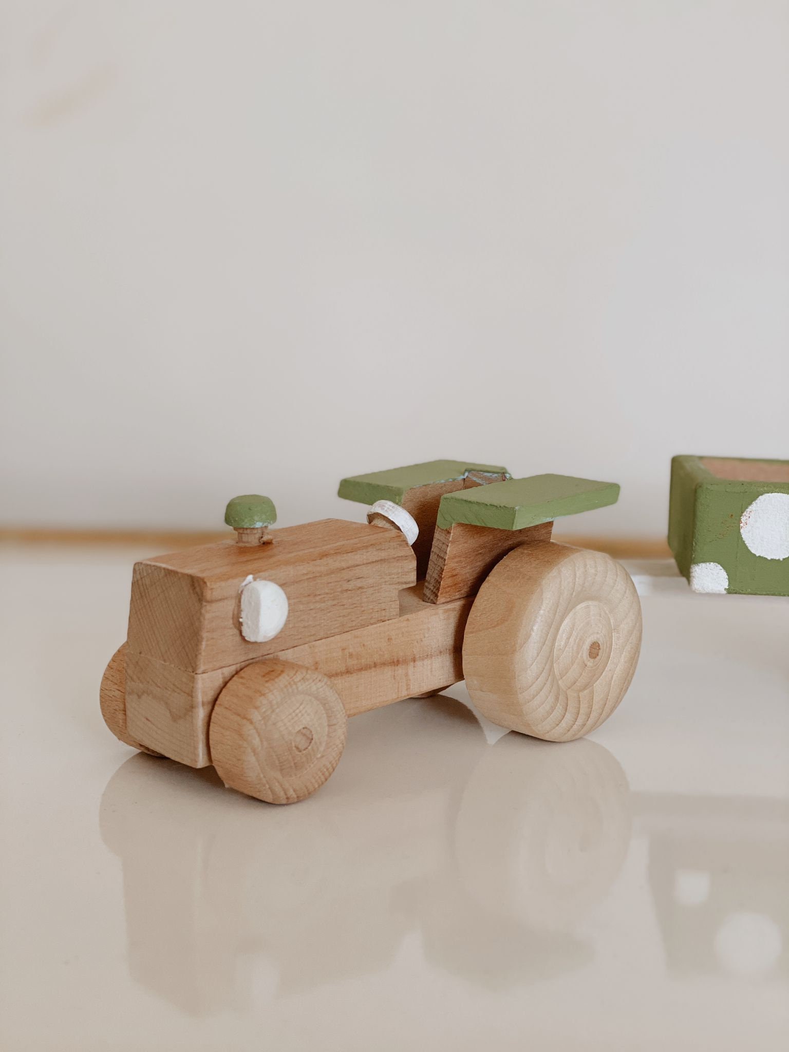 WOODEN TRACTOR TOYS, Handmade Montessori Toys, Wooden Farm Toys ...