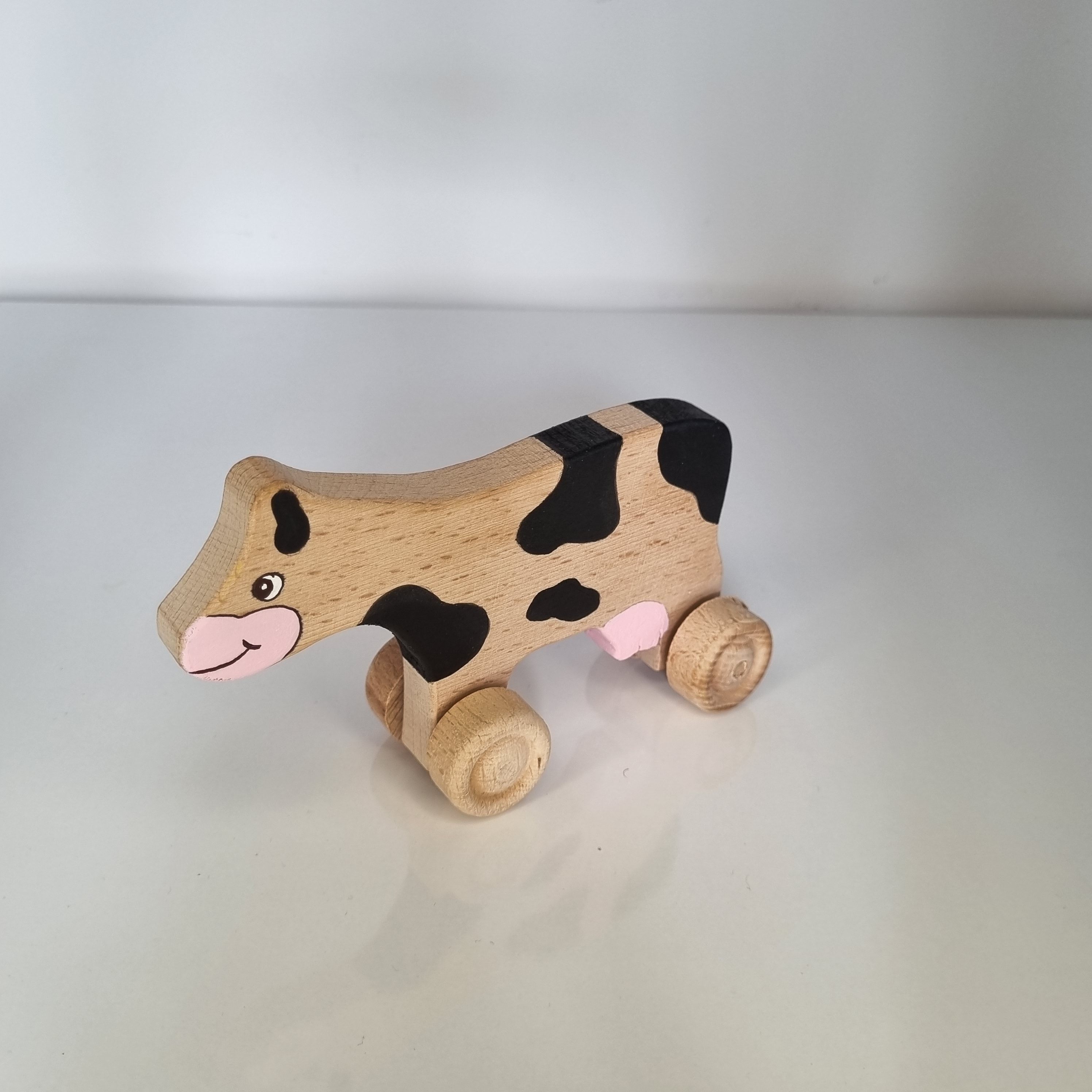 WOODEN COW TOYS, Wooden Sensory Animal Toys, Montessori Educational ...