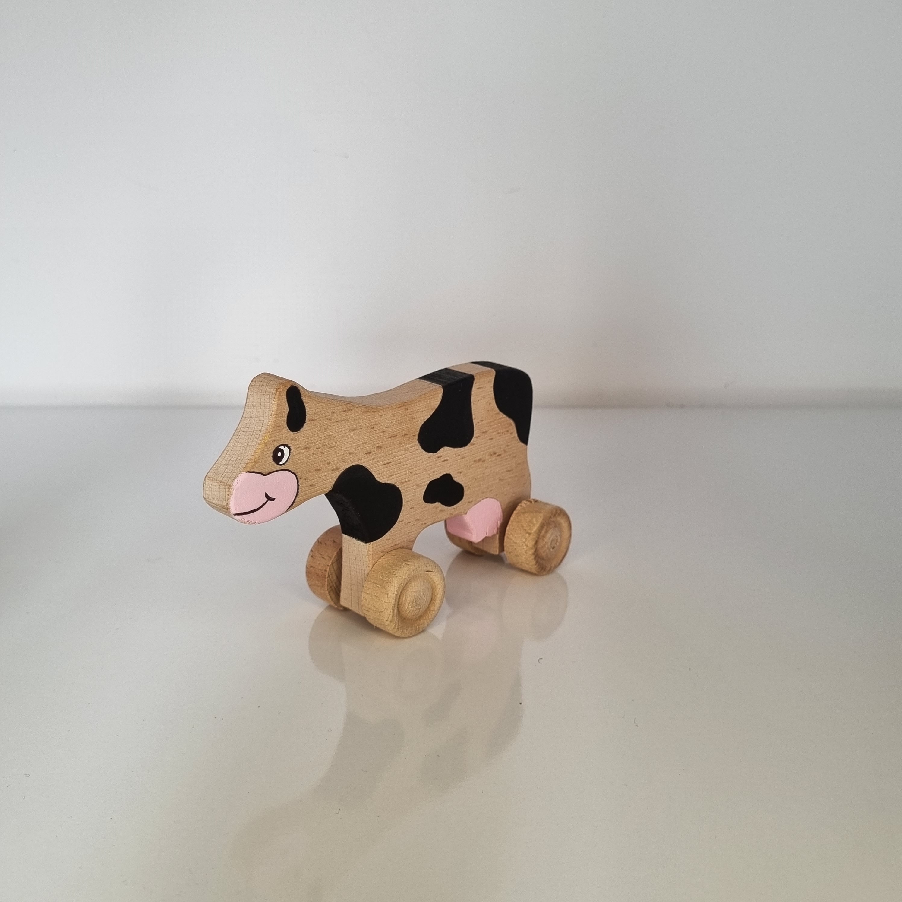 WOODEN COW TOYS, Wooden Sensory Animal Toys, Montessori Educational ...