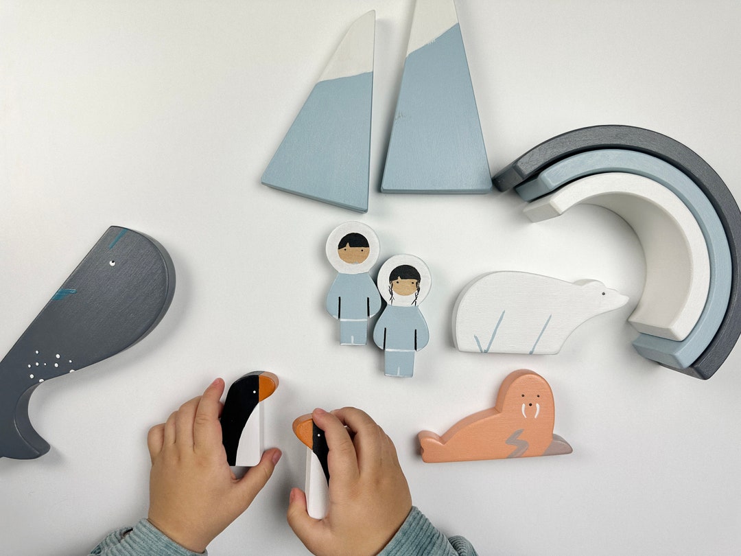 Educational Wooden Polar Set, Sensory Baby Toys for Montessori Learning ...