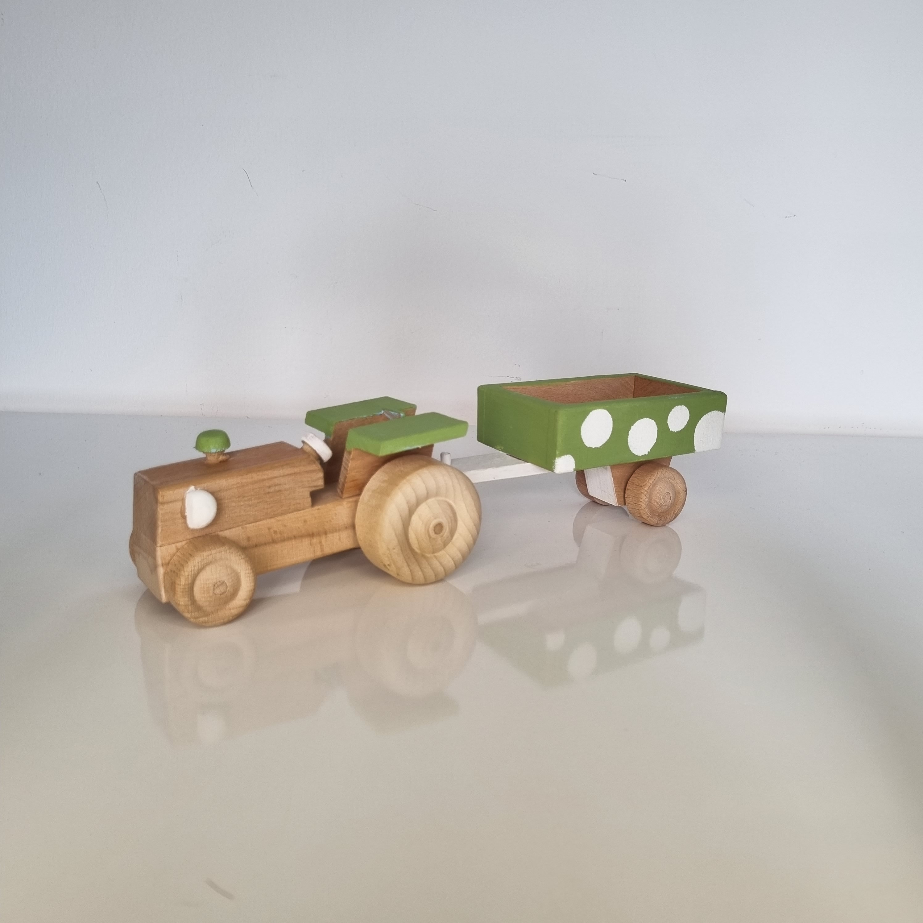 WOODEN TRACTOR TOYS, Handmade Montessori Toys, Wooden Farm Toys ...