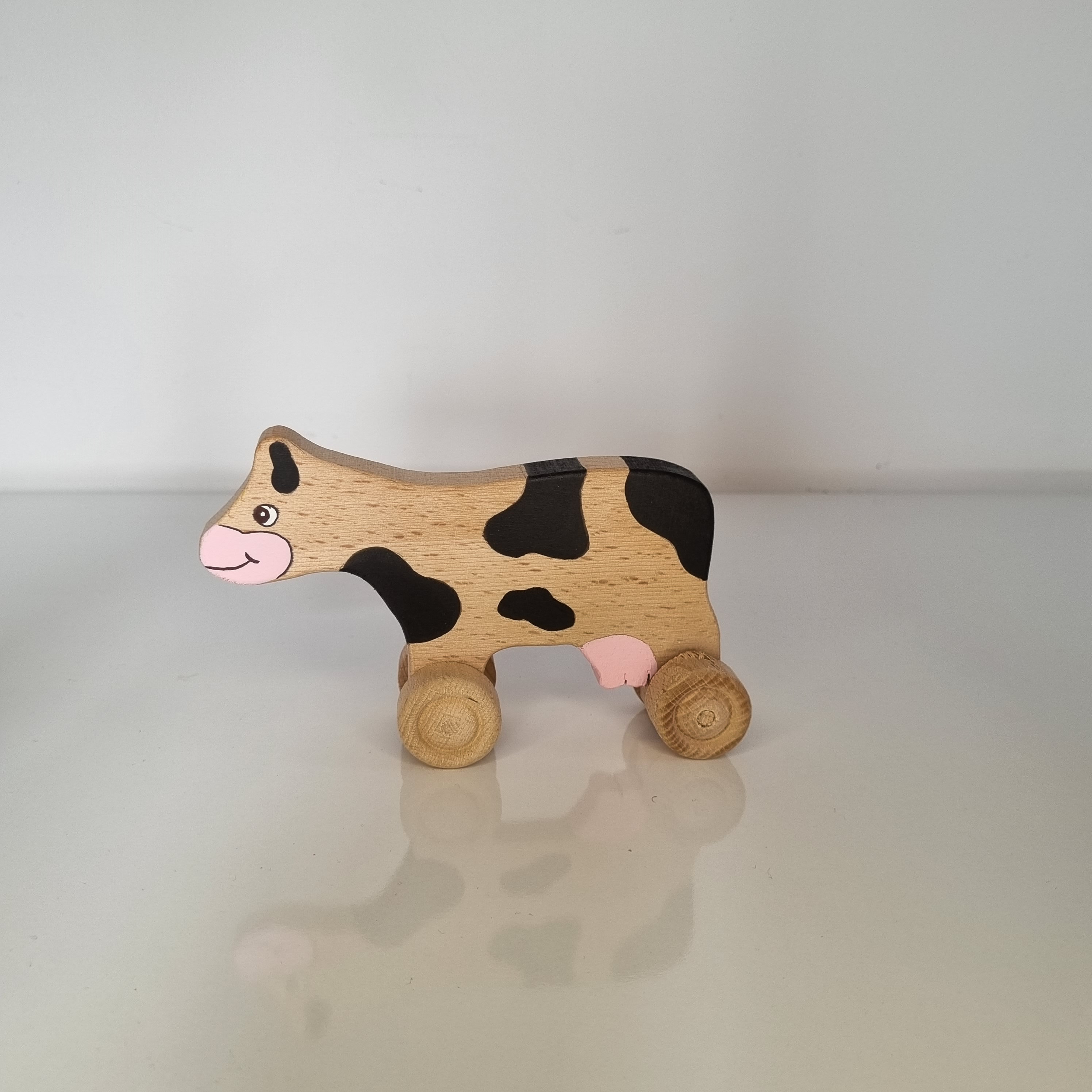 WOODEN COW TOYS, Wooden Sensory Animal Toys, Montessori Educational ...