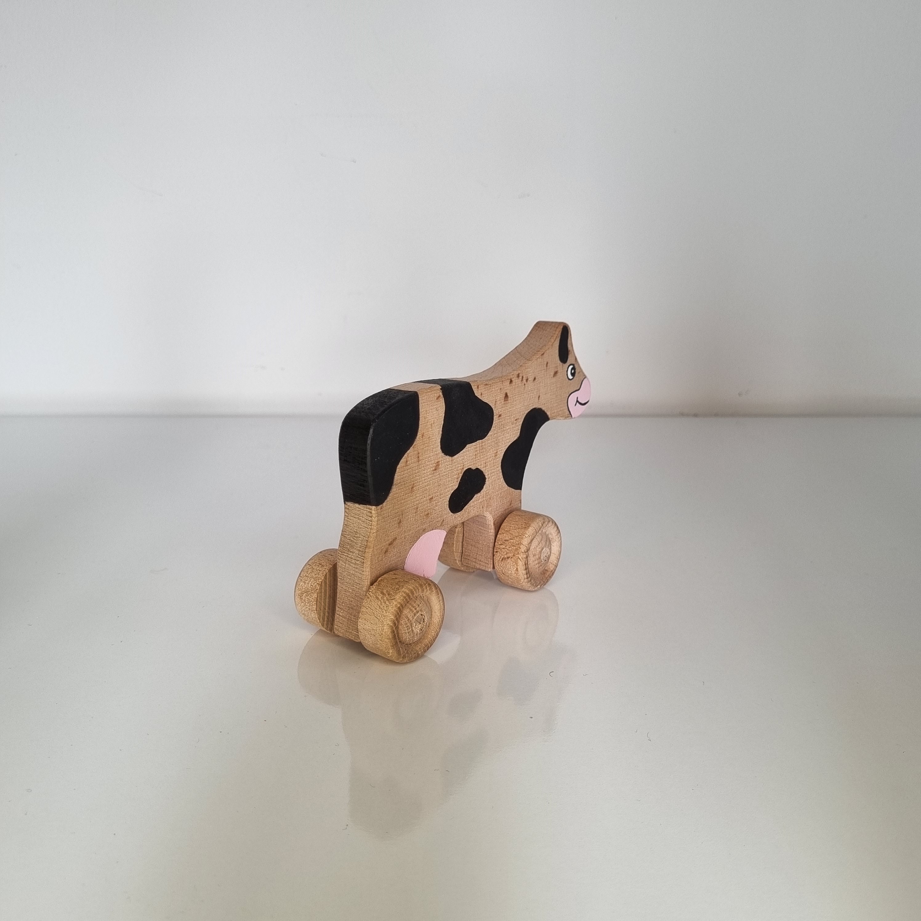WOODEN COW TOYS, Wooden Sensory Animal Toys, Montessori Educational ...
