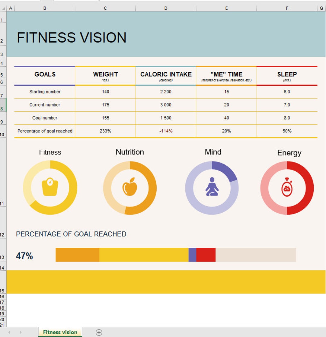 Fitness Vision Tracker - Etsy