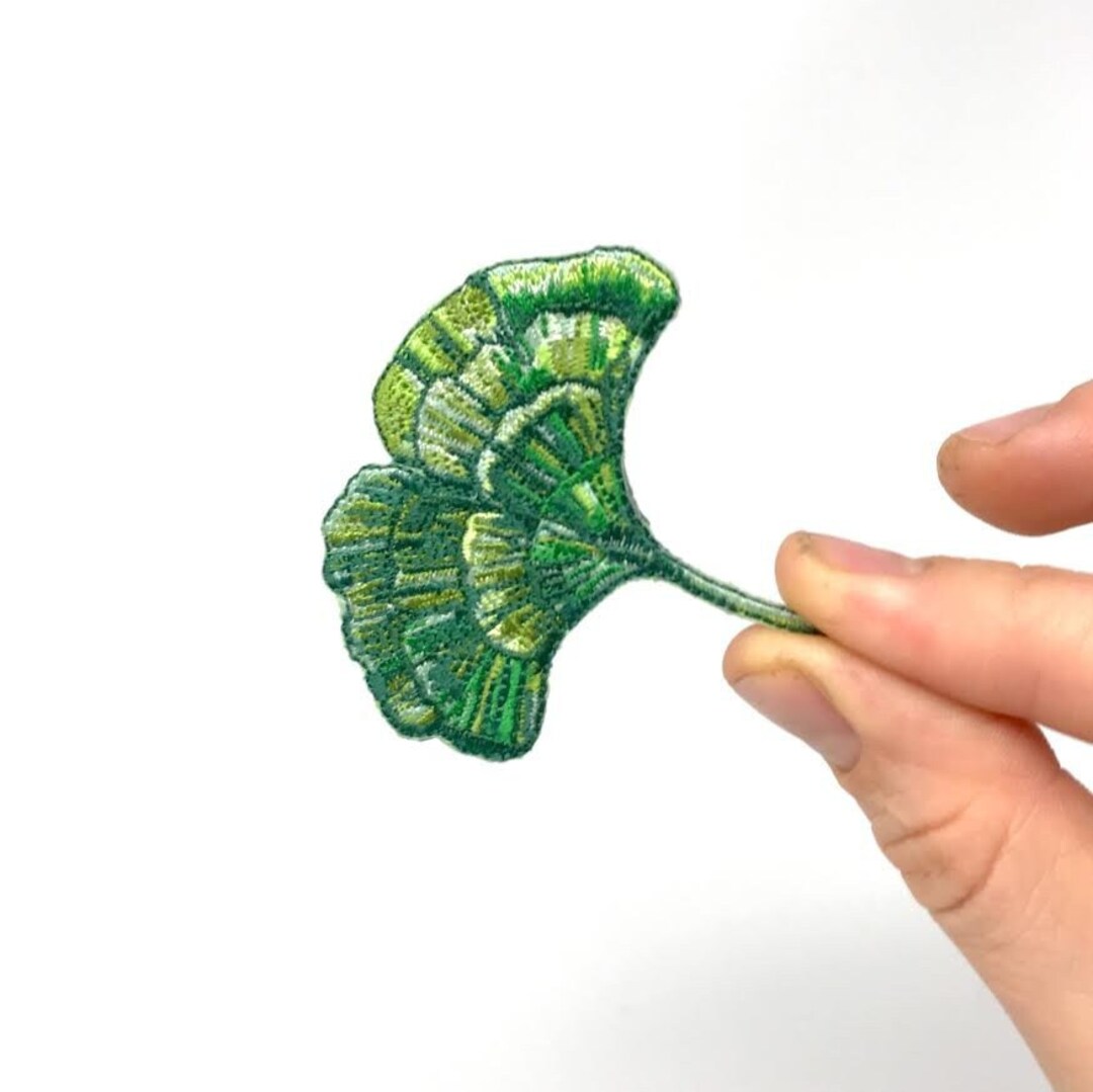 Iron-on Embroidery Patch, Gingko Leaf, Embroidered Decorative Patch ...