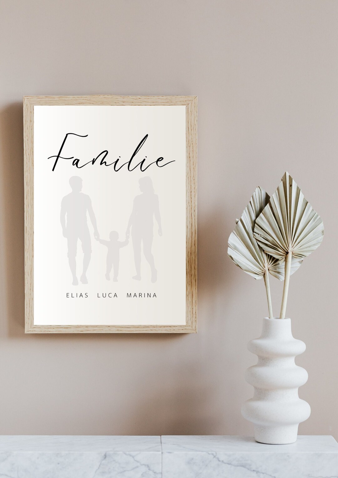Personalized Family Poster With Silhouettes and Names Gift - Etsy