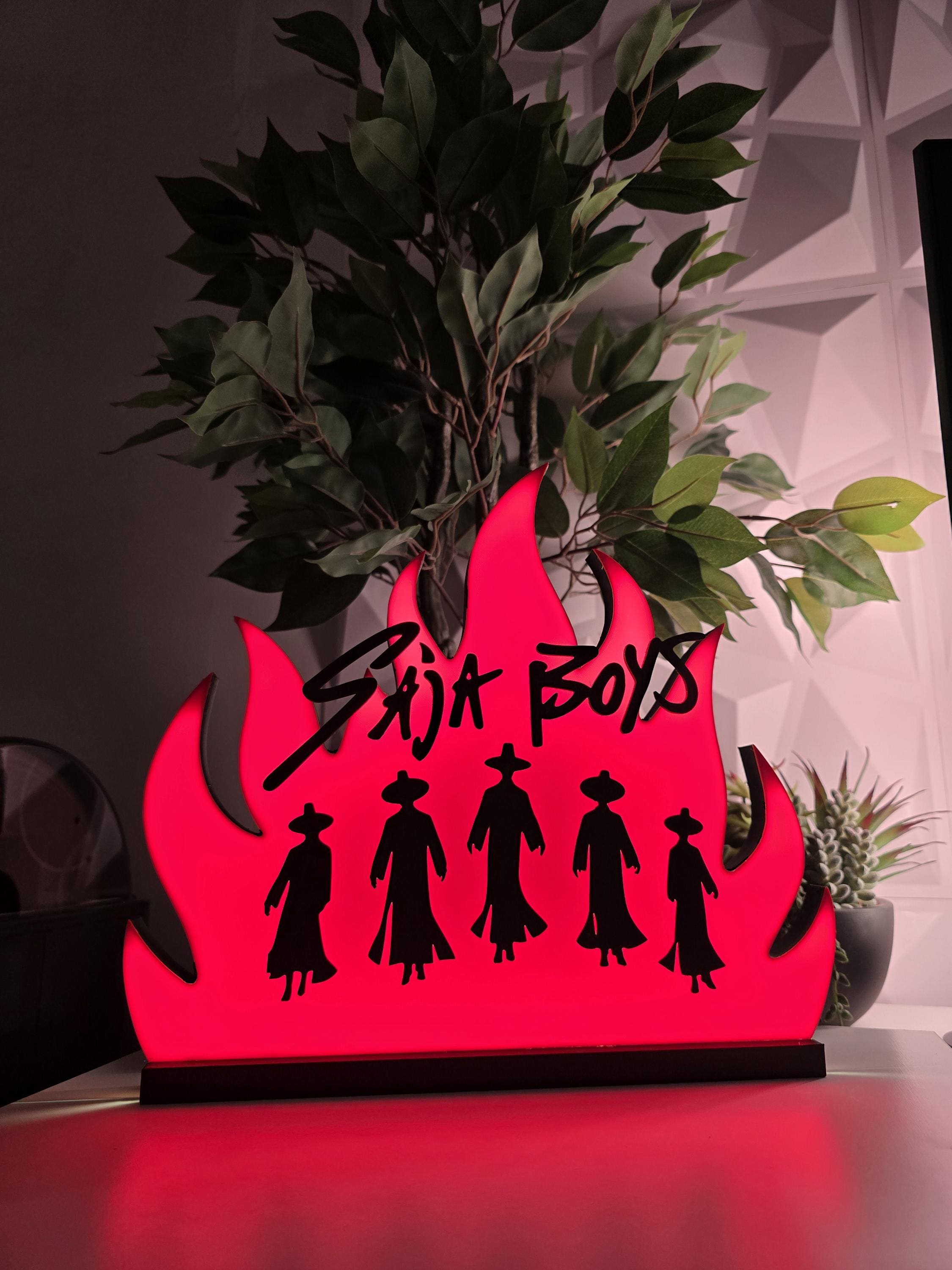 Saja Boys LED Light | K Pop Fan Art Inspired Night Light Gift - Etsy
