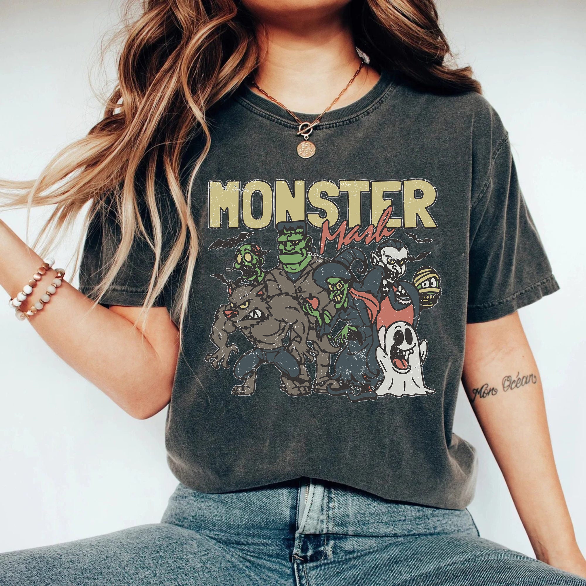 Retro Halloween Shirt, Monster Mash Shirt, Vintage Ghost Halloween T ...