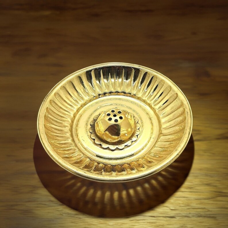 Incense Stick/cone Ash Catching Tray/plate Pure Brass Material for ...