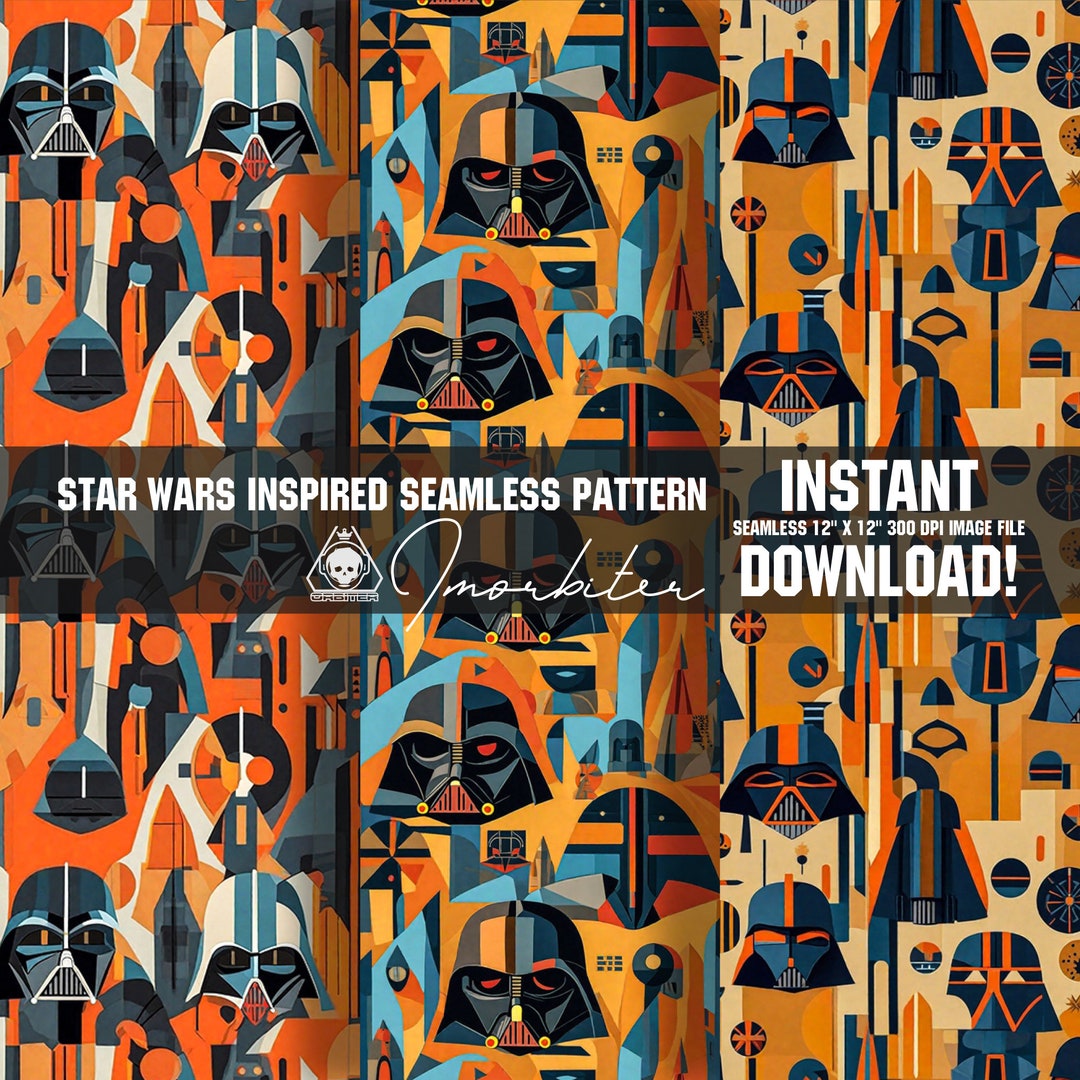 Picasso Inspired Star Wars Modern Abstract Seamless Pattern for Print ...