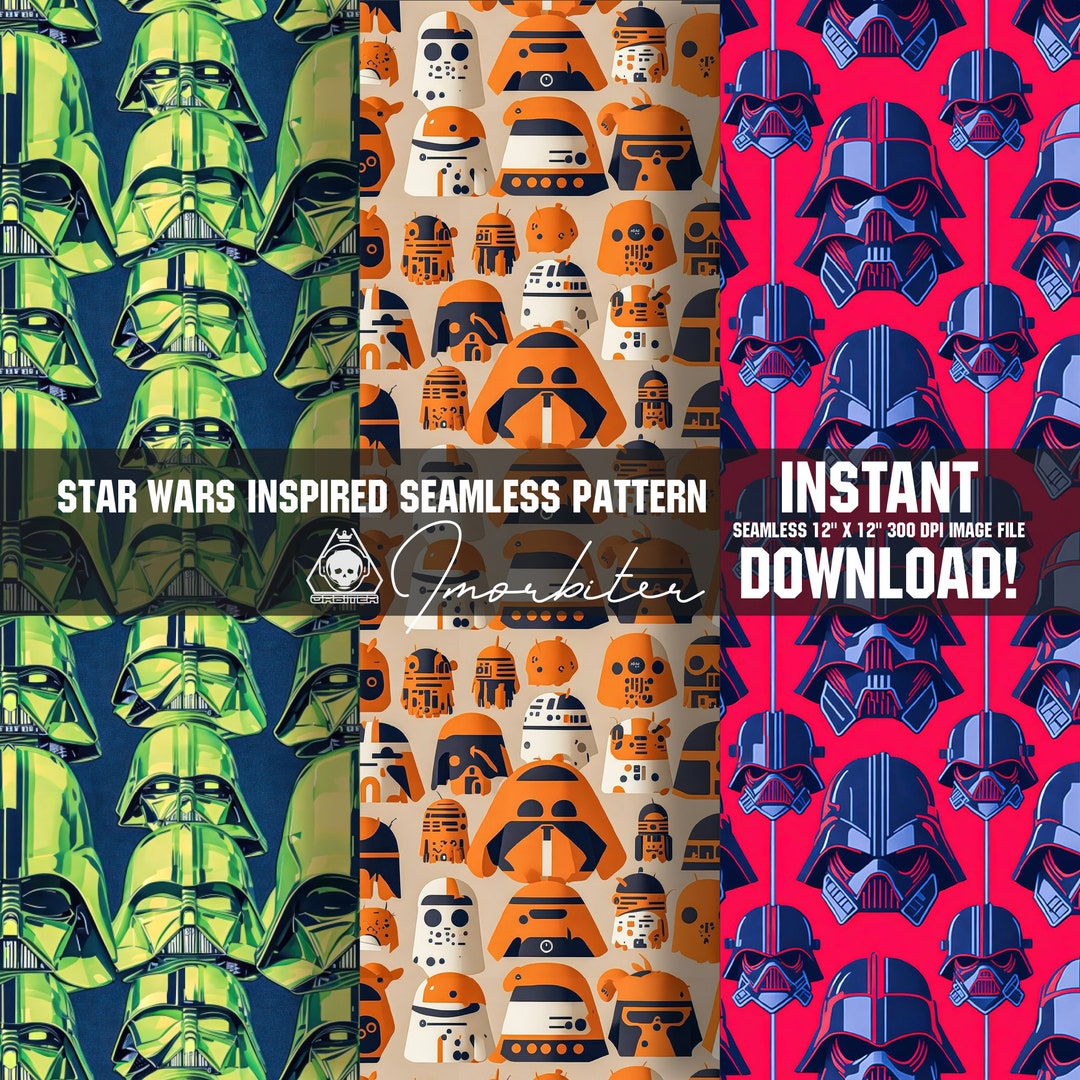 Minimalist Modern Star Wars Inspired Seamless Pattern Seamless Pattern ...