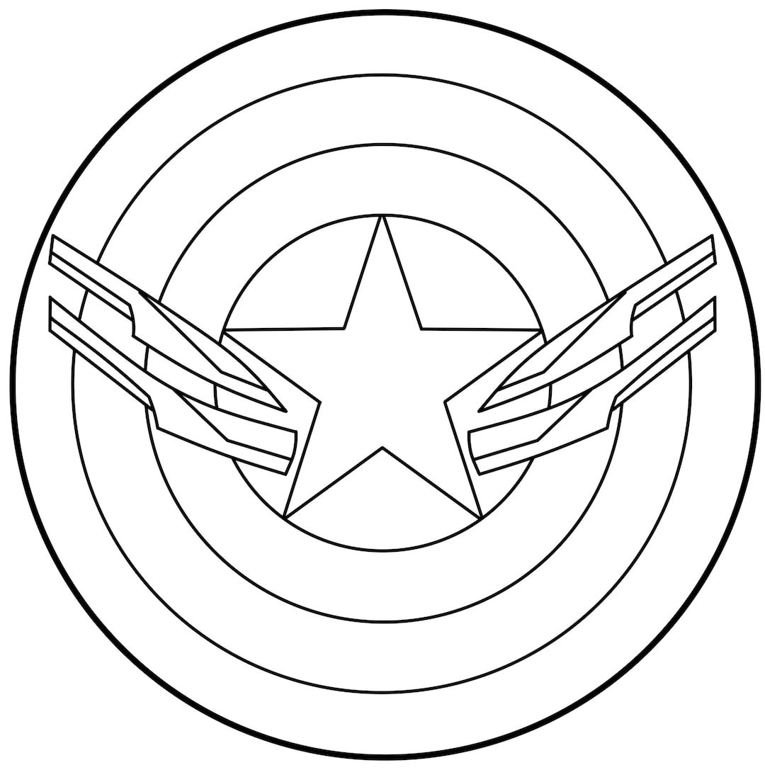 Captain America - Sam Wilson - Colouring Page - Etsy