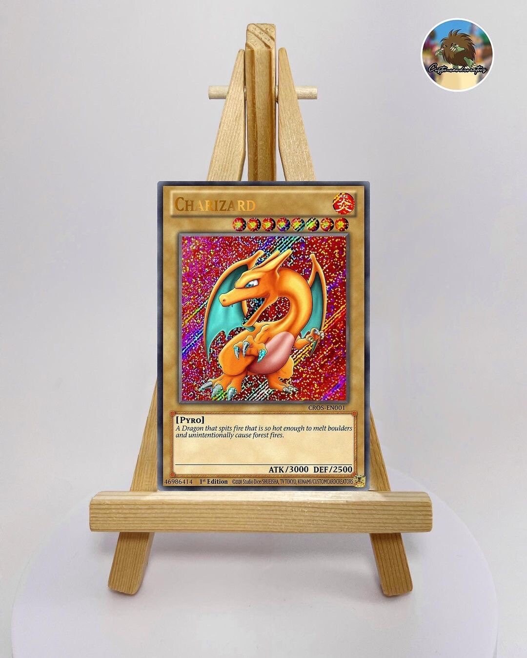 Charizard Custom Card Yugioh Pokemon Common Secret Rare - Etsy
