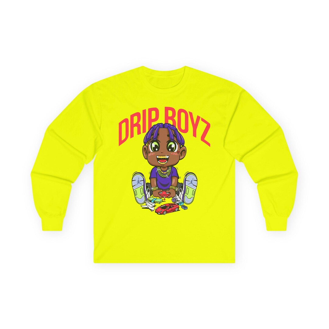 Drip Boyz Cartoon Kid Graphic Long Sleeve Tee | Streetwear, Colorful ...