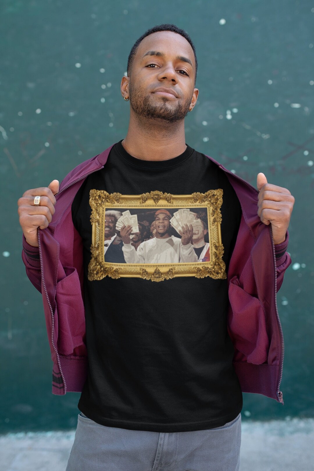Mike Tyson Legends Gold Frame T-shirt, Mike Tyson Tee, Iron Mike Shirt ...