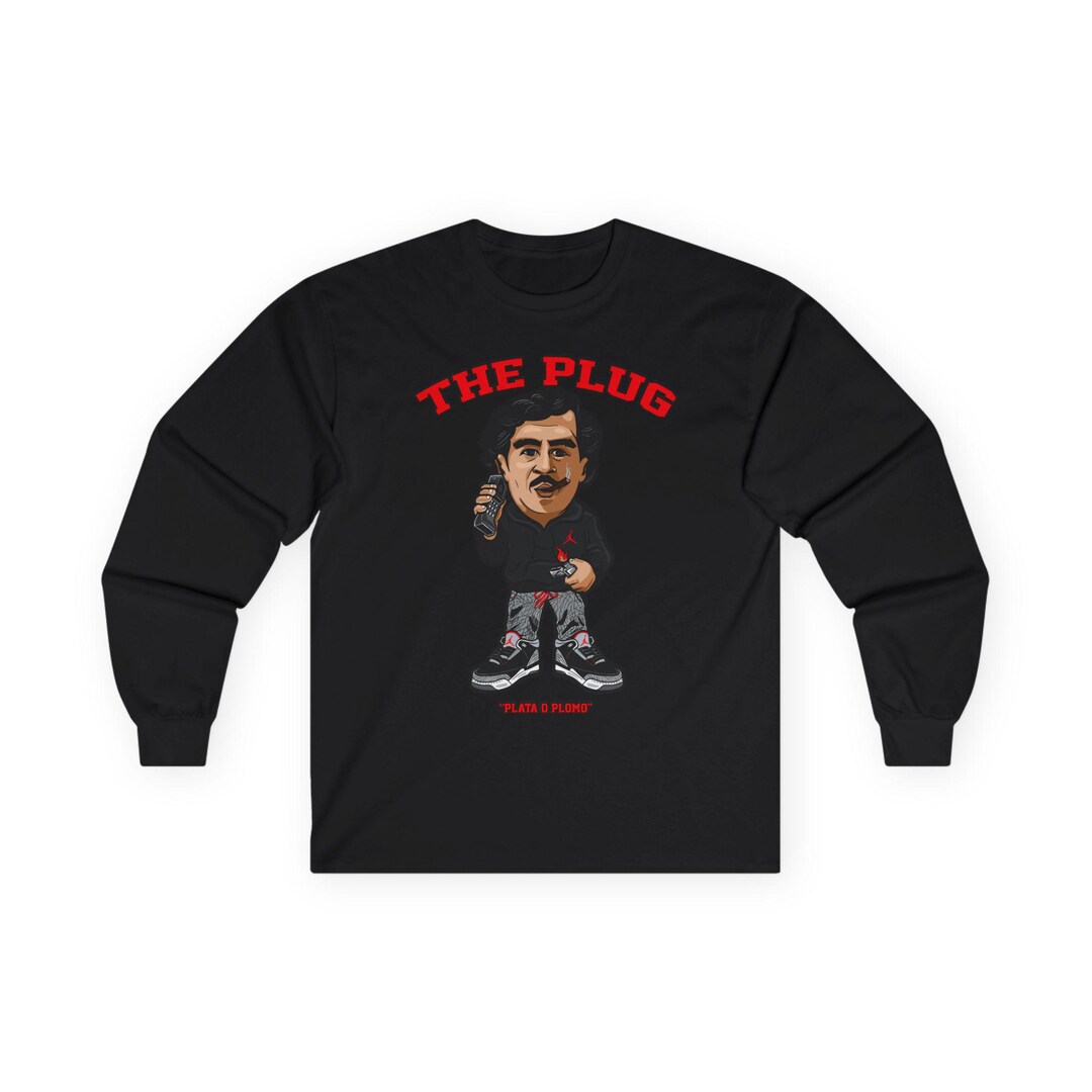 The Plug Caricature Long Sleeve Tee | Cartoon Character Graphic Shirt ...