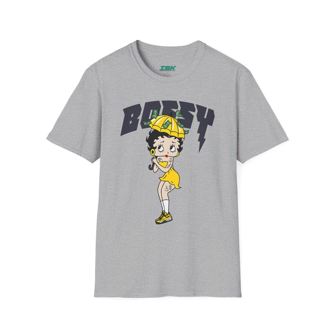 Bossy Betty Boop Graphic Tee | Retro Cartoon, Yellow Hard Hat Design - Etsy