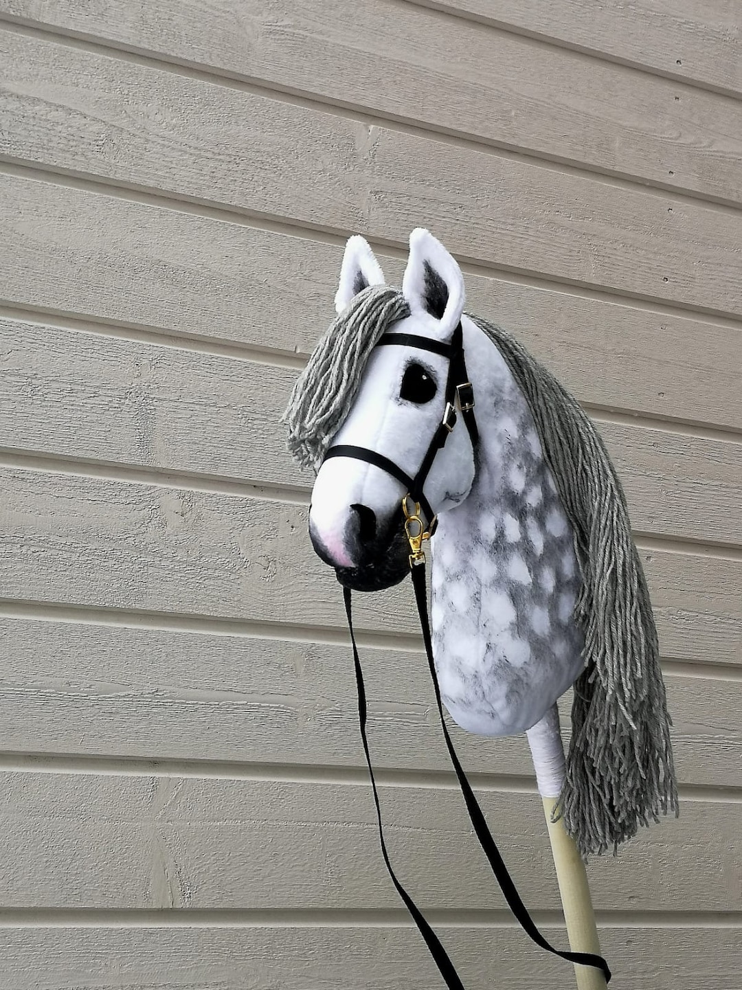 White Dapple Hobbyhorse. Made From High-quality Velboa/minky Fabric ...