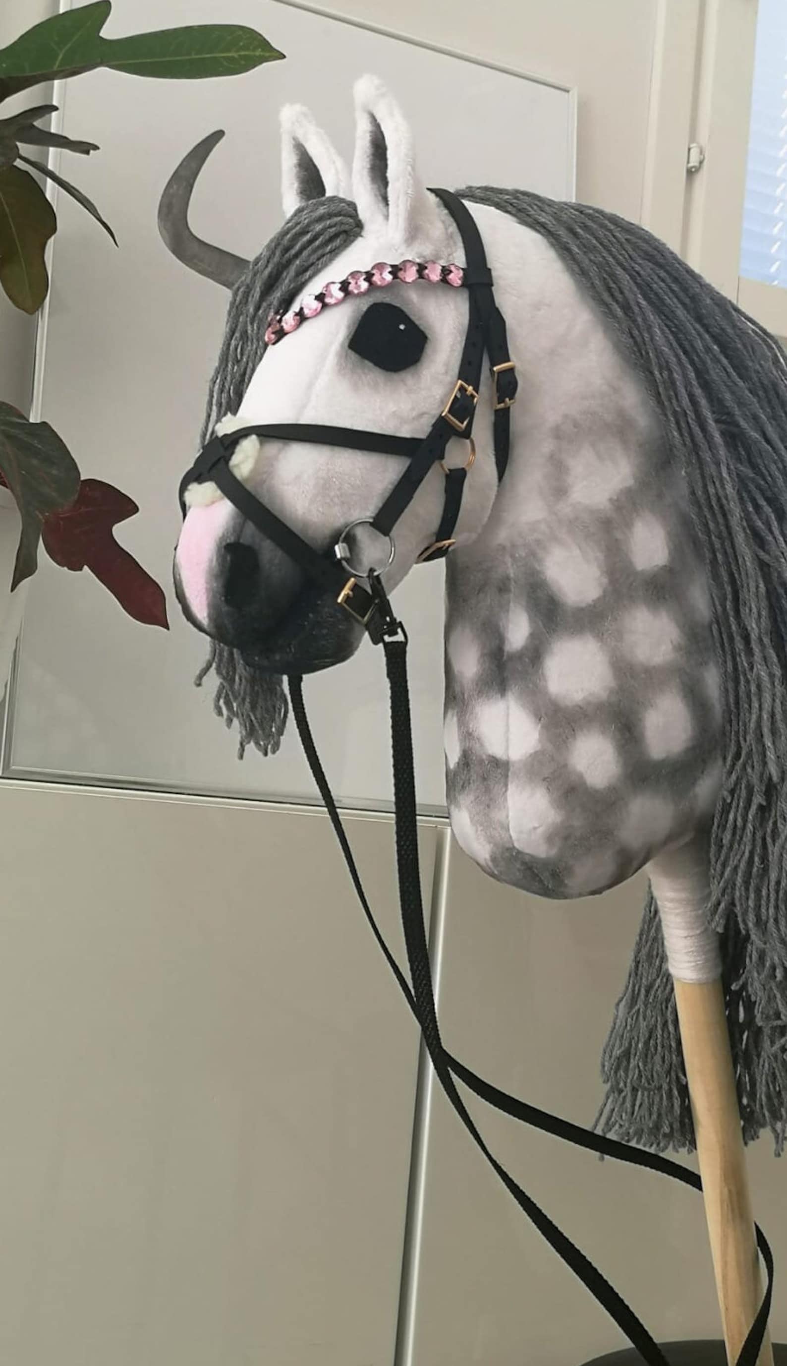 Black Real Leather Mexican Bridle With a Bit Diamonds on a V-shape ...