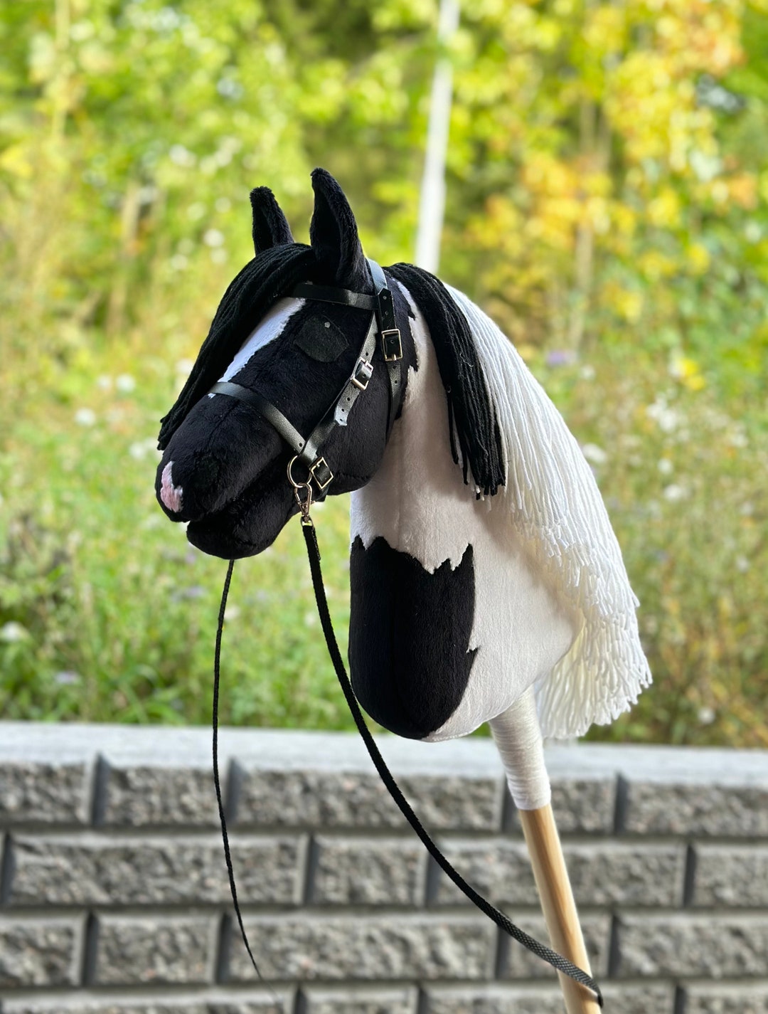 Black-white Hobbyhorse. Made From High-quality Velbo Fabric. True ...