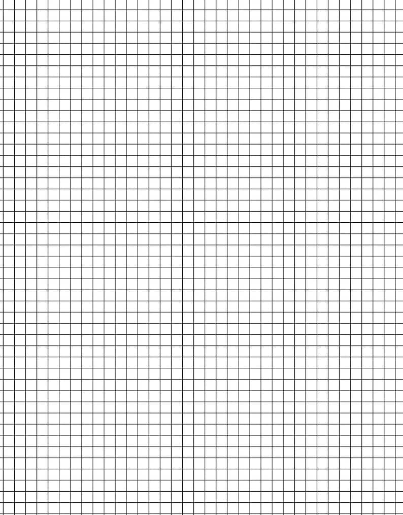 Graph Paper Quad Ruled 4 Grid Sizes 1/5 Inch, 1/4 Inch 1/3 Inch, 1/2 ...