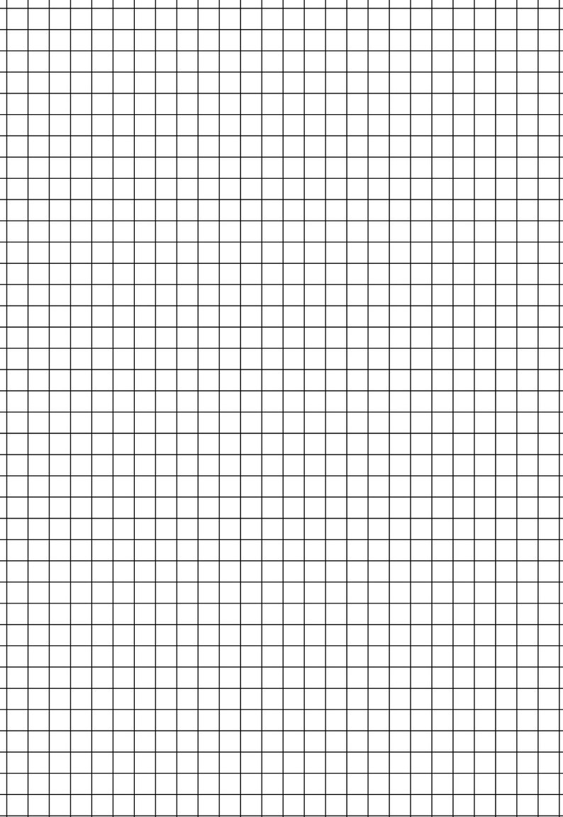 Graph Paper Quad Ruled 4 Grid Sizes 1/5 Inch, 1/4 Inch 1/3 Inch, 1/2 ...