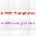 Graph Paper Quad Ruled 4 Grid Sizes 1/5 Inch, 1/4 Inch 1/3 Inch, 1/2 ...