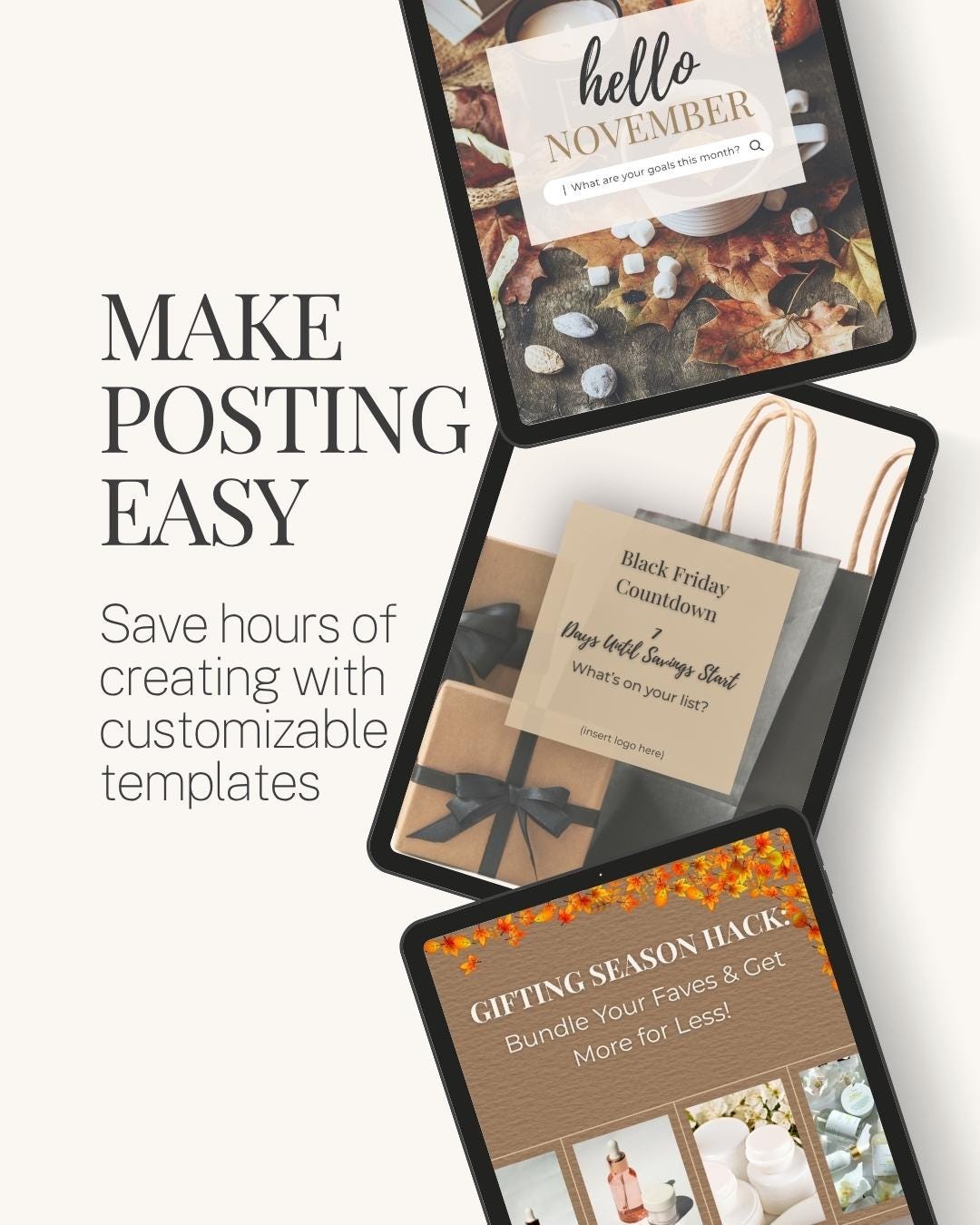 The Ultimate November Canva Template Bundle | 84 Fall Templates | Warm ...