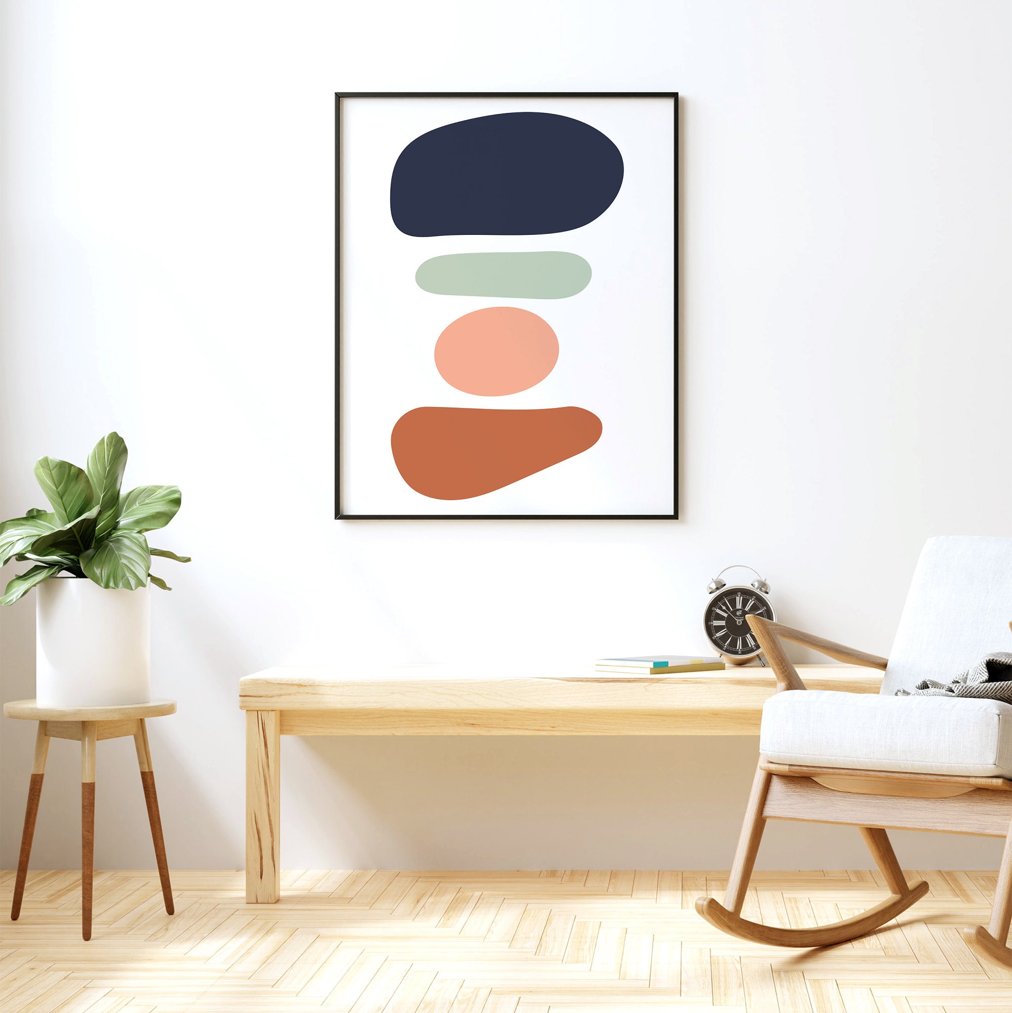 Single Digital Poster of Stone Totem Tribal Modern Composition, Gitial ...
