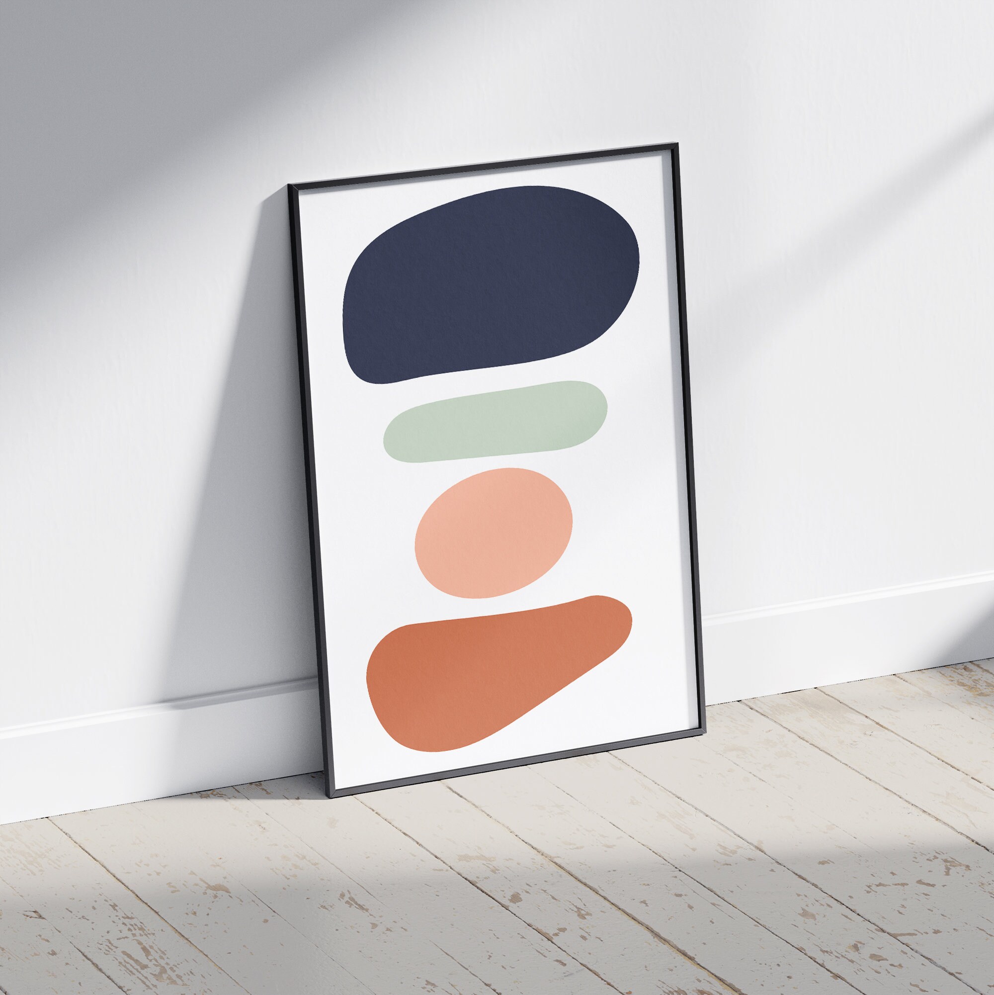 Single Digital Poster of Stone Totem Tribal Modern Composition, Gitial ...