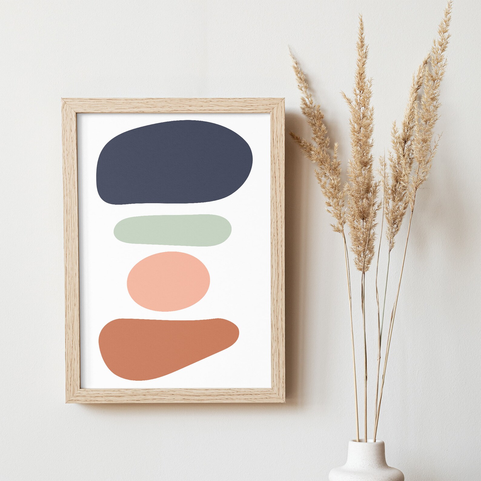 Single Digital Poster of Stone Totem Tribal Modern Composition, Gitial ...