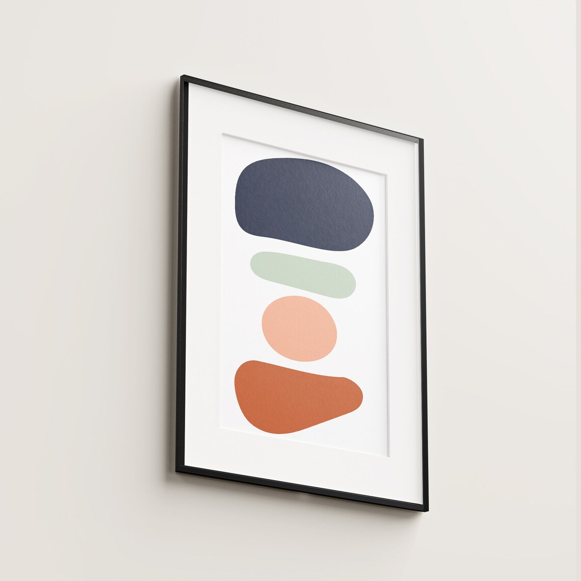 Single Digital Poster of Stone Totem Tribal Modern Composition, Gitial ...