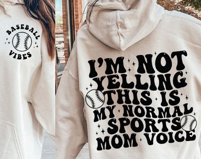 Im Not Yelling This is My Normal Sports Mom Voice Svg, Wavy Text Svg ...