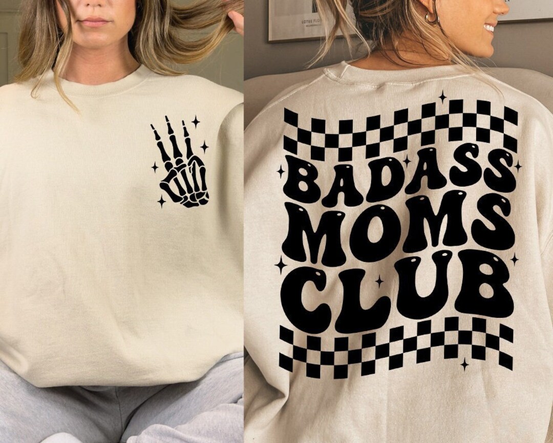 Badass Moms Club Svg Png Mom Life Svg Png Trendy Mom Svg Front And